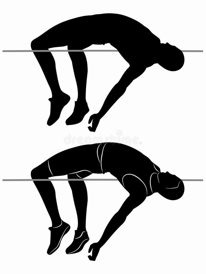 Silhouette of a Man Jumping, Vector Draw Stock Vector - Illustration of ...