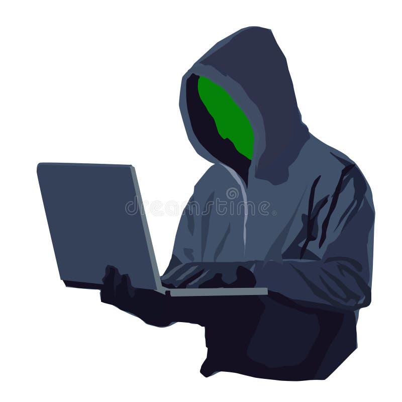 Silhouette of a Man in a Hat Stock Illustration - Illustration of ...