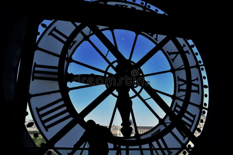 Silhouette of Man Looking at Time Passing by Clock Tower on a Clear ...