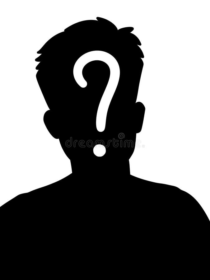 Silhouette of a Man with a Question Mark Stock Illustration ... Silhouette of a Man with a Question Mark Stock Illustration ...