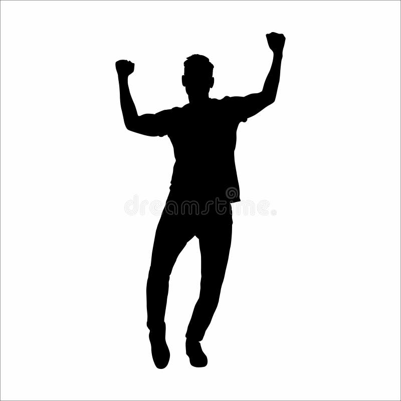 Man Arms Up Silhouette Stock Illustrations – 777 Man Arms Up Silhouette ...