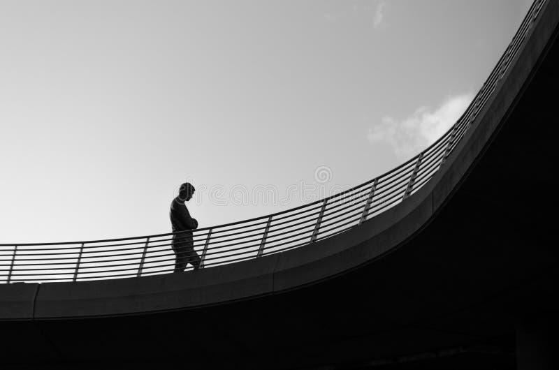 Reflection Of Man Silhouette Stock Image - Image of nature, person ...