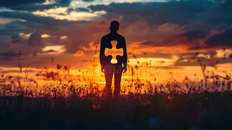 Silhouette of a Man Representing the Journey of Trauma Healing with ...