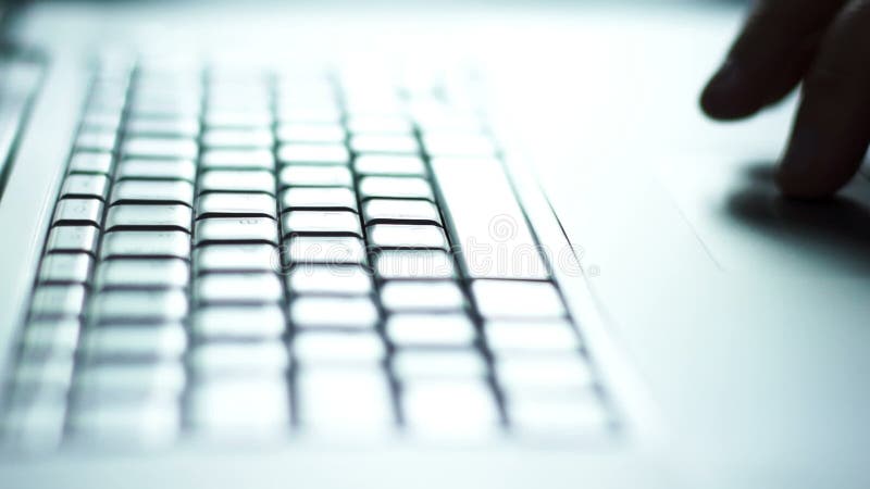 Silhouette of Man`s Hands Typing on Keyboard Against the Light Stock ...