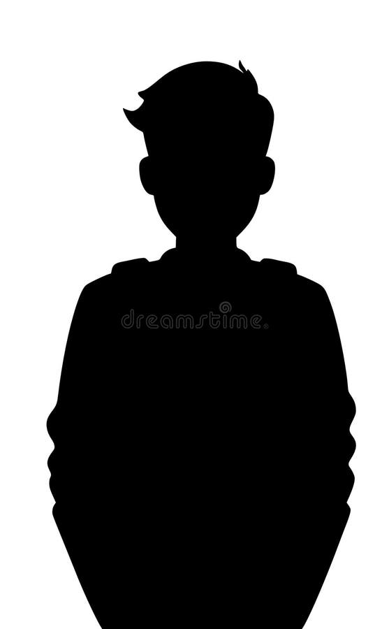 Silhouette of a man shape stock illustration. Illustration of black ...
