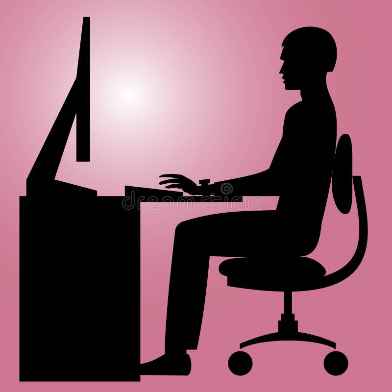 Man computer color chart stock illustration. Illustration of graphic ...