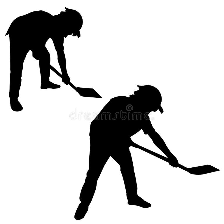 Man Digging Silhouette Stock Illustrations – 329 Man Digging Silhouette ...