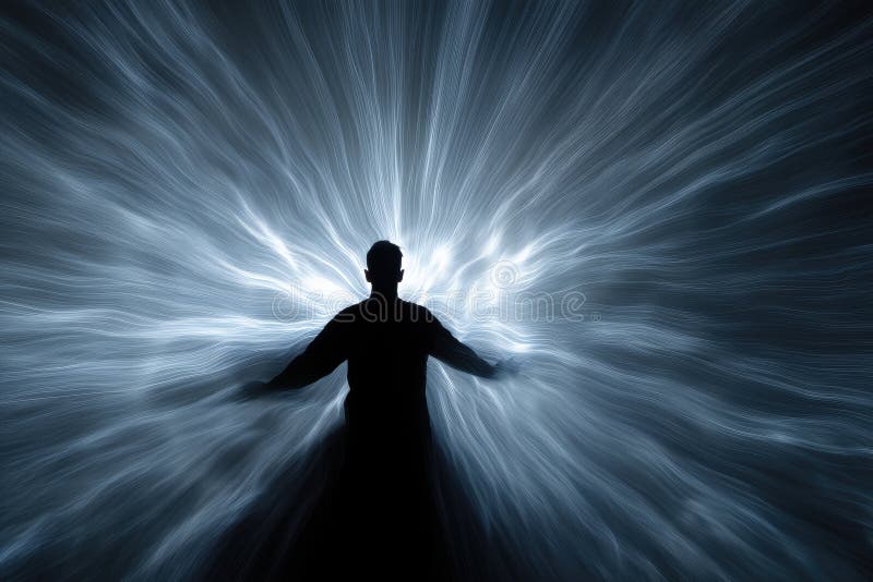 Silhouette Man Light Rays Stock Illustrations – 1,660 Silhouette Man ...