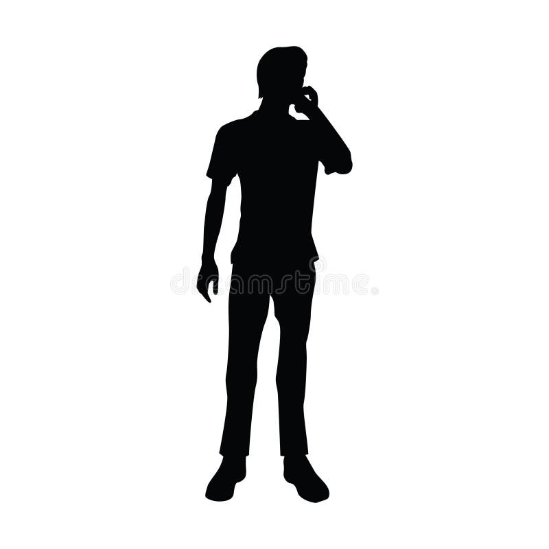 Phone Silhouette Talking Stock Illustrations – 2,086 Phone Silhouette ...