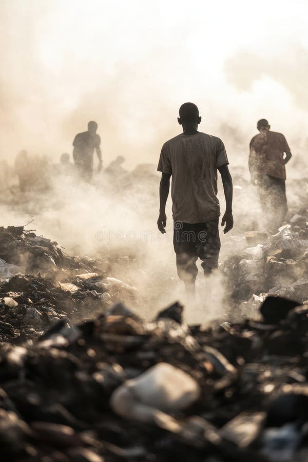 Man Dust Storm Style Moment Time Stock Illustration - Illustration of ...