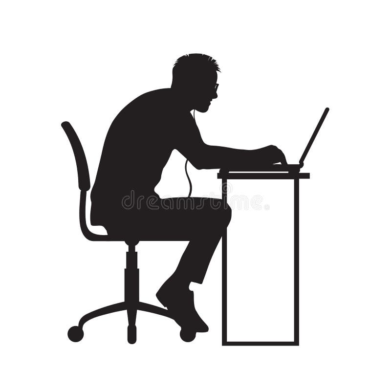 Computer Geek Silhouette Stock Illustrations – 507 Computer Geek ...