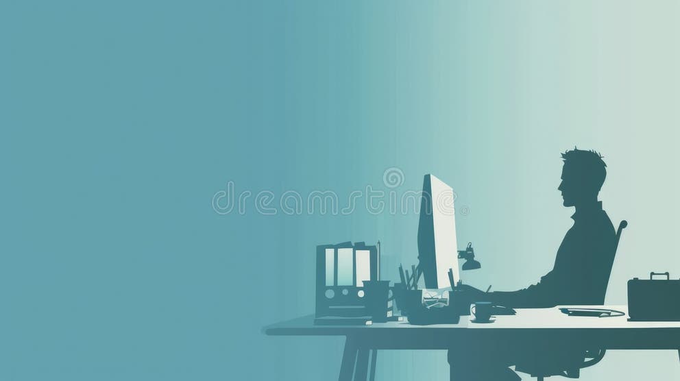 Man Silhouette Typing Stock Illustrations – 1,044 Man Silhouette Typing ...