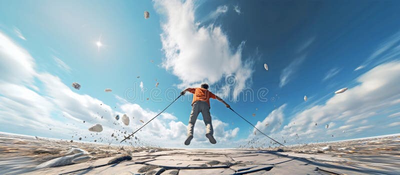 Out-of-body experience man stock illustration. Illustration of second ...