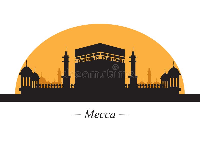 Silhouette of Mecca. Vector Illustration Decorative Design Stock Vector ...