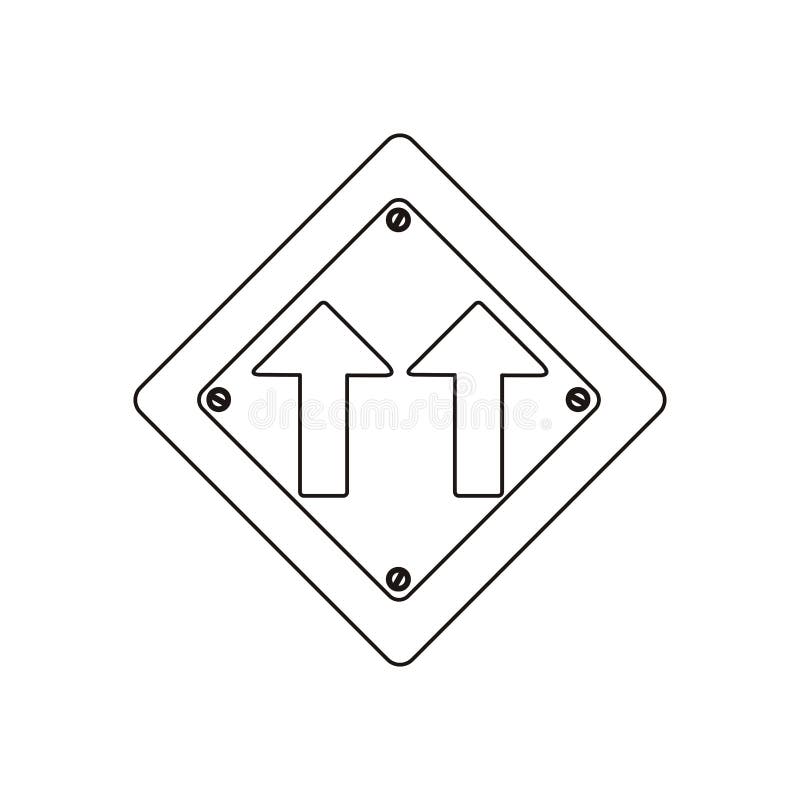 Silhouette Metallic Diamond Shape Frame Same Direction Arrow Road ...