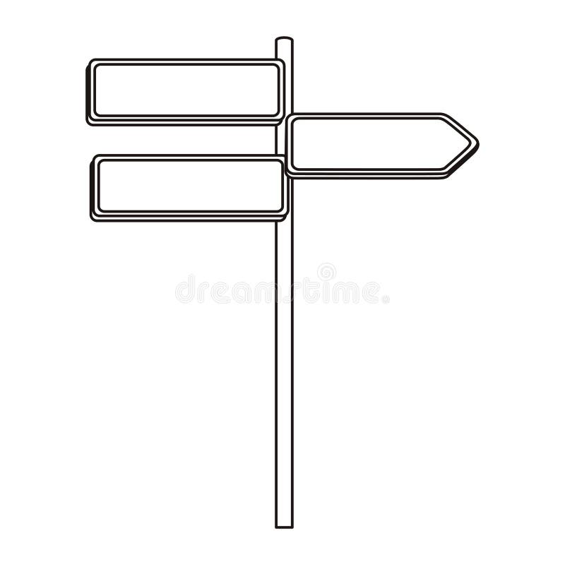 Silhouette Metallic Direction Board and Set Sign Post Stock ...