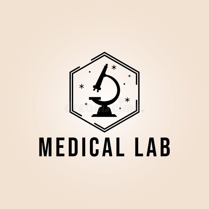 Silhouette Microscope for Laboratory Observation Logo Vector ...