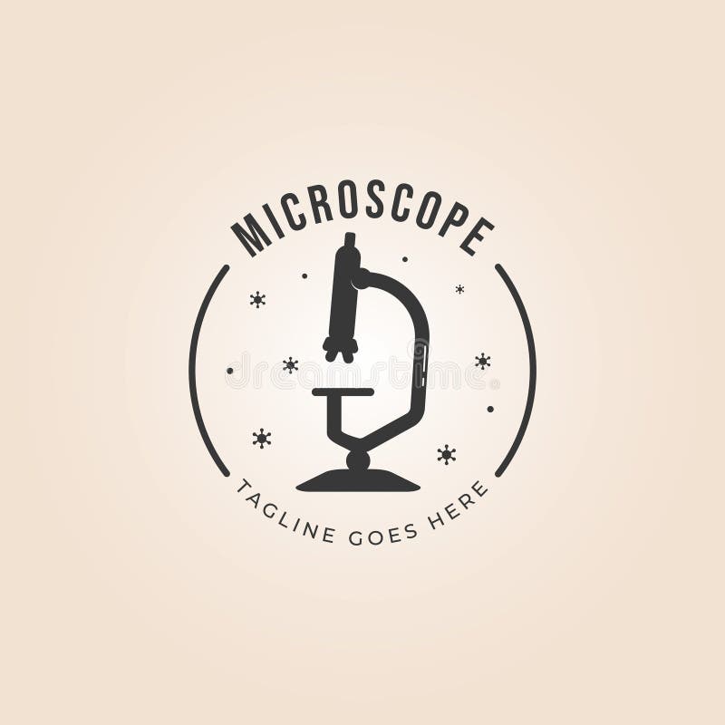 Silhouette Microscope for Science Experiment Logo Vector Illustration ...