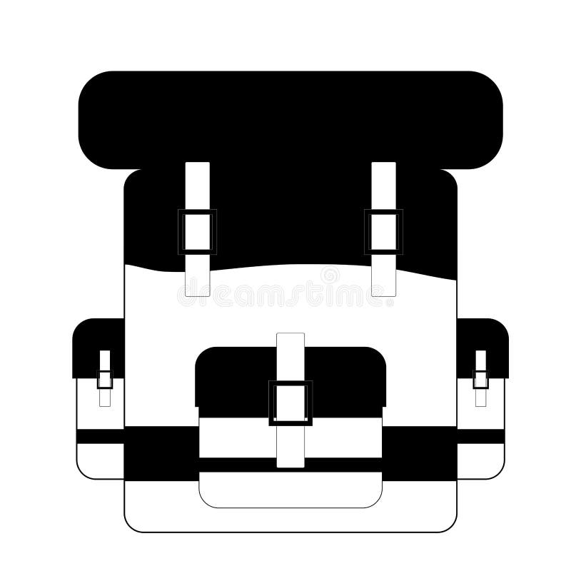 Silhouette Military Army Bag Icon Image Stock Illustration ...