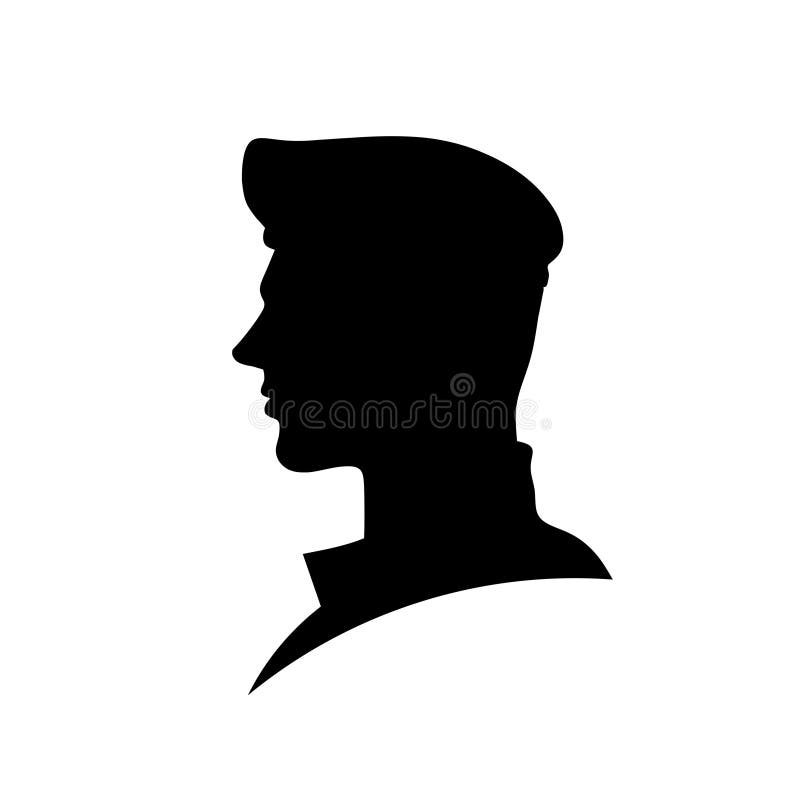 Silhouette of Military Head Illustration Stock Vector - Illustration of ...
