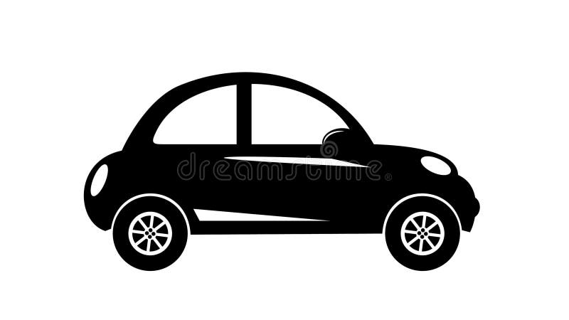Silhouette Modern City Car Side View Motion Isolated Stock Footage ...