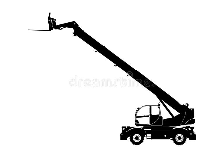 Modern Rotating Telehandler. Vector. Stock Vector - Illustration of ...
