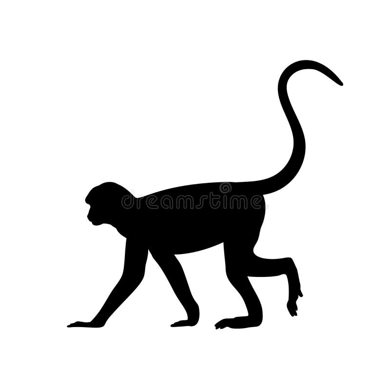 Cartoon Monkey Silhouette