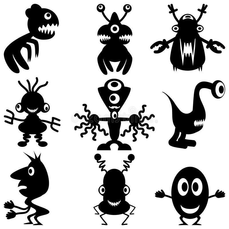 Silhouette monsters stock vector. Illustration of bear - 18679984