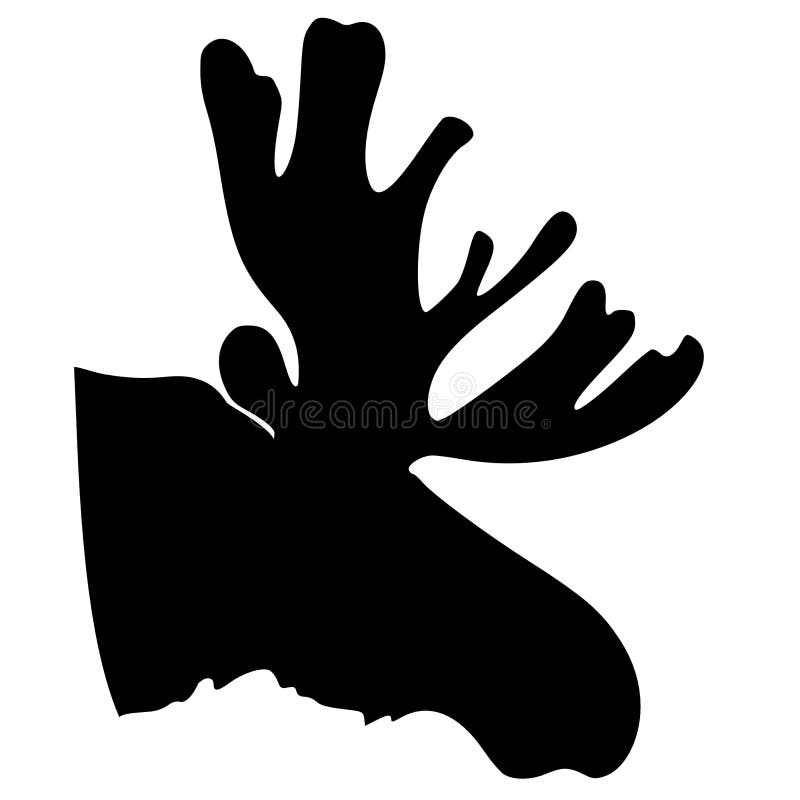 Silhouette of moose stock vector. Illustration of backgrounds - 14152330