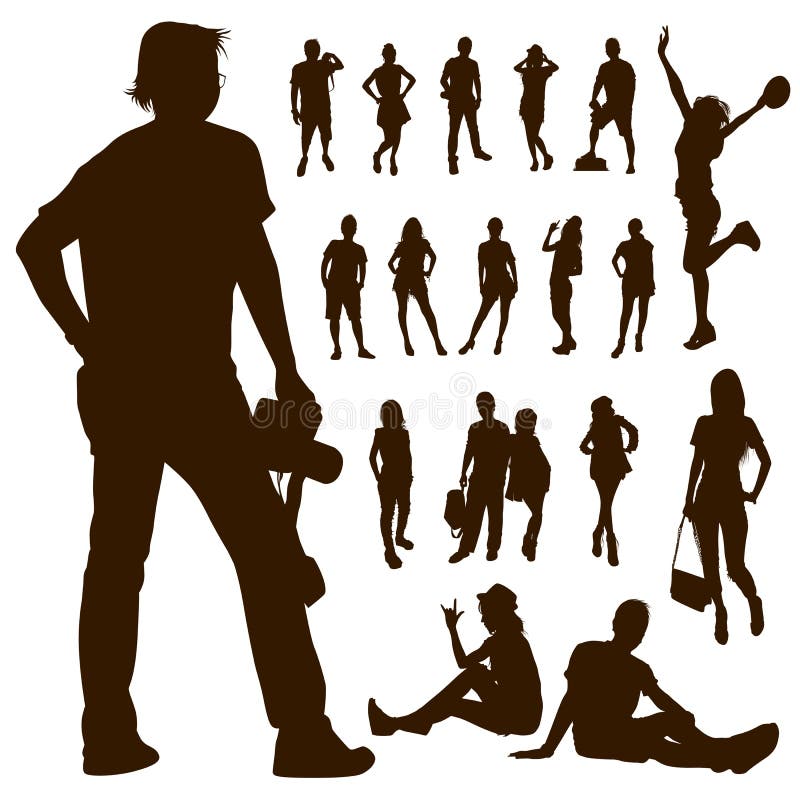 Silhouette Motion People Background Stock Vector - Illustration of ...