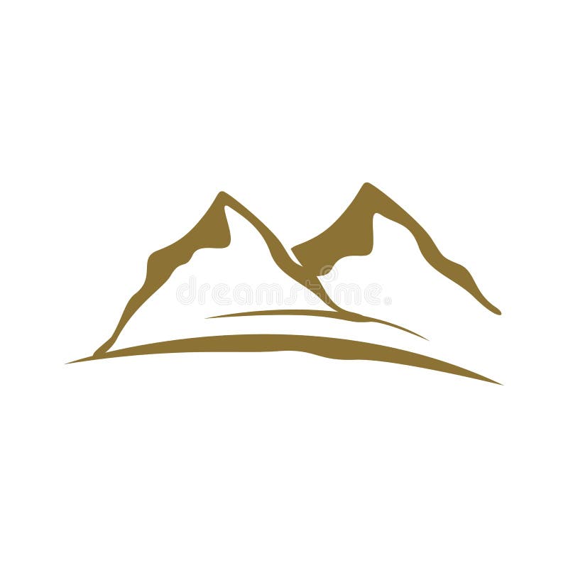 Silhouette of Mountain Logo Simple Vector for Outdoor Symbol Stock ...