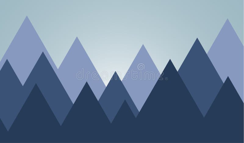 Silhouette of the Mountain on Shadow Backgound. Background Vector ...