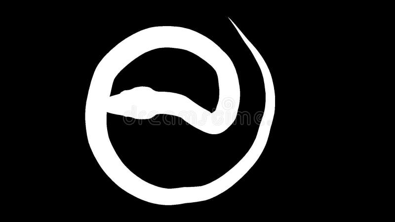 Silhouette of a Moving Snake. Alpha Channel. Alpha Matte. FullHD. Stock ...