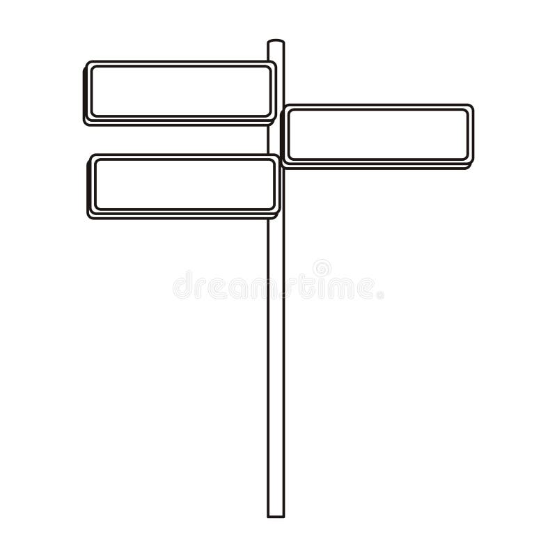 Silhouette Multidirectional Metallic Plaque Sign Post Set Stock ...