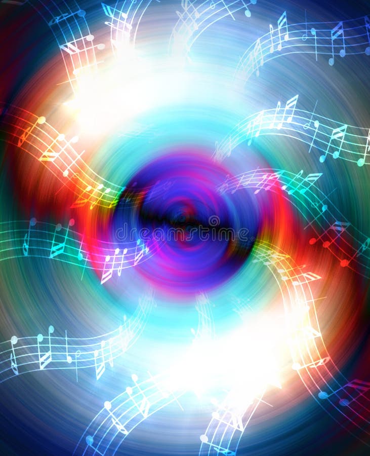 Silhouette of Music Audio Speaker and Note, Abstract Background, Light ...