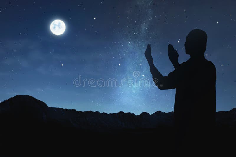 Silhouette of Muslim Man Raising Hand and Praying To God Stock Photo ... Silhouette of Muslim Man Raising Hand and Praying To God Stock Photo ...