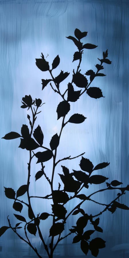 Silhouette of Nature Scenes on a Sleek, Contemporary Backdrop. Stock ...