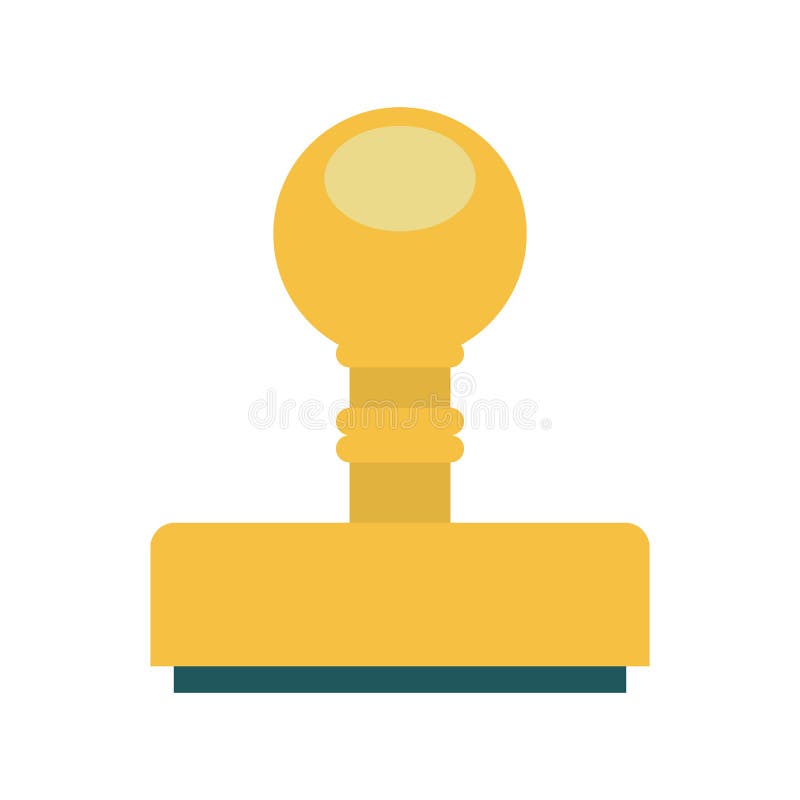 Silhouette with Office Stamp Shape Stock Vector - Illustration of ...