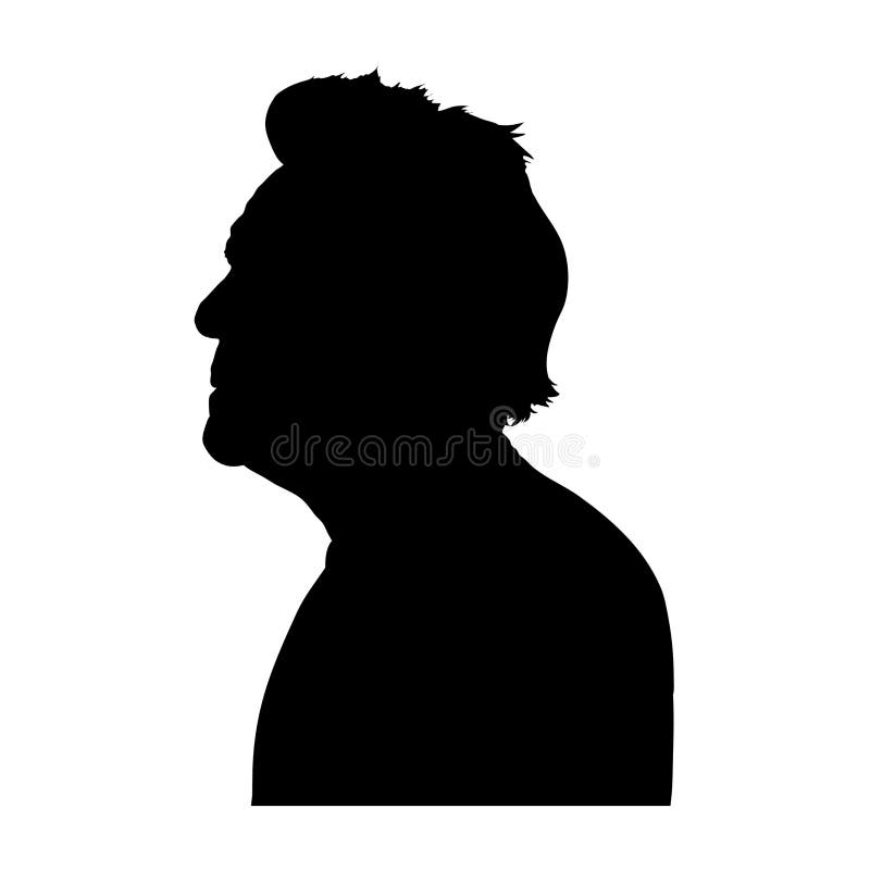 Silhouette of an Old Man, Old Man Stock Vector - Illustration of shadow ...