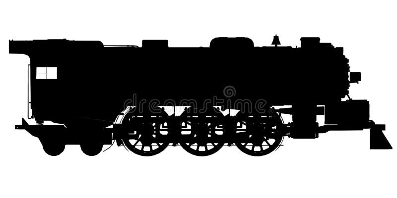 Steam Train Profile Illustration