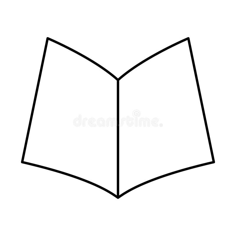 Silhouette Open Document in Blank Stock Vector - Illustration of book ...