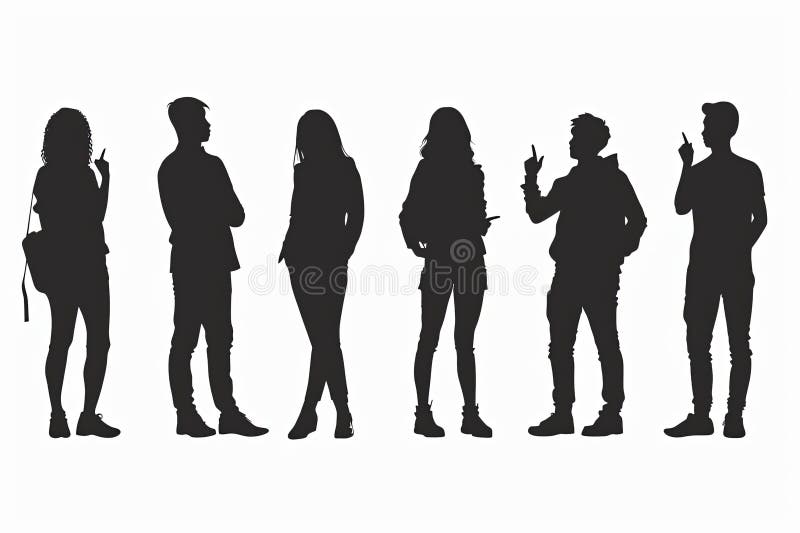 Standing People Outline Stock Illustrations – 19,573 Standing People ...