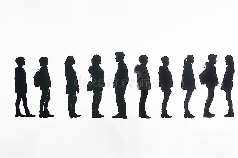 Standing People Outline Stock Illustrations – 19,796 Standing People ...