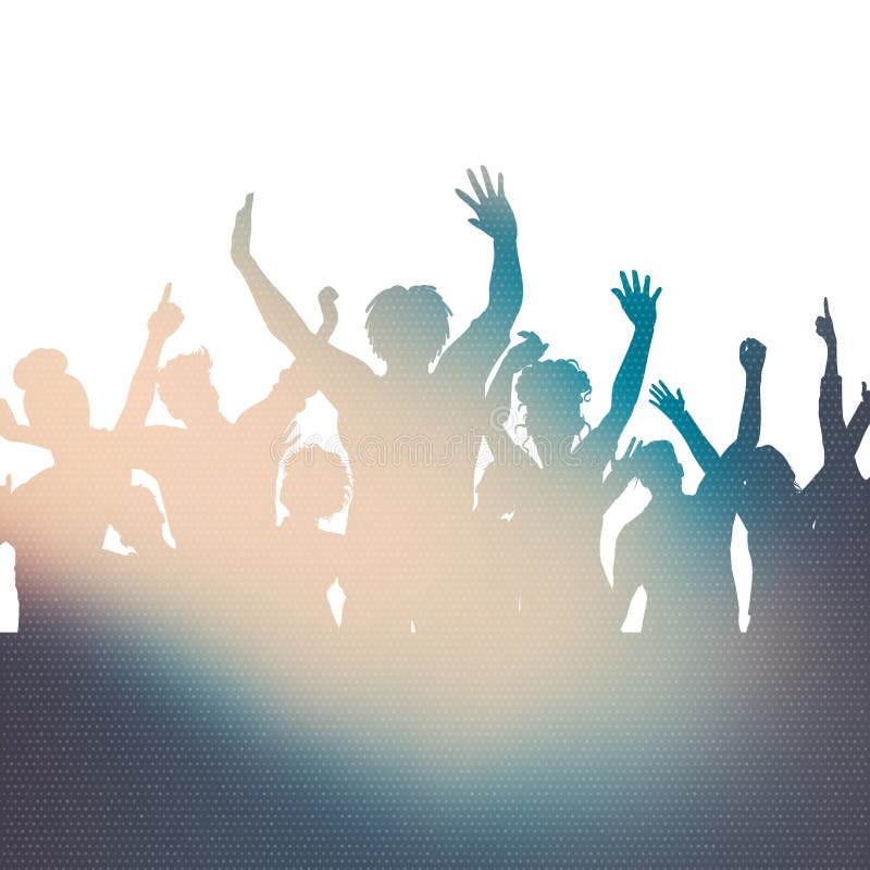 Silhouette of a Party Audience Stock Vector - Illustration of ...