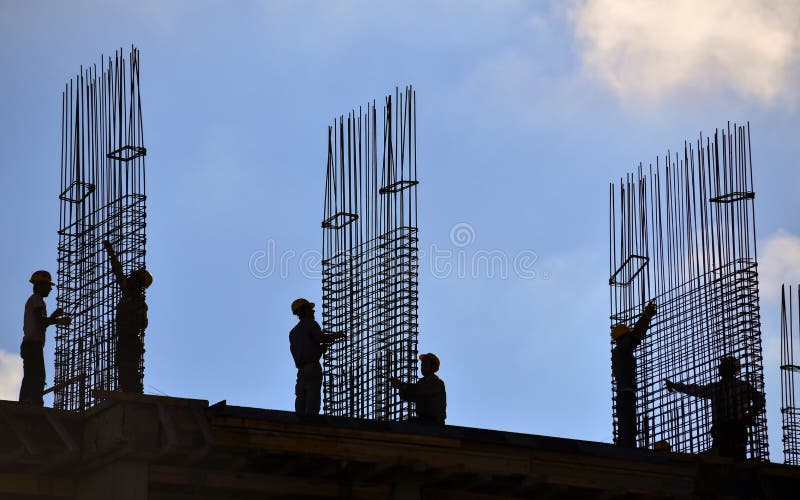 People Who Work Outdoors in Building Construction Stock Image - Image ...