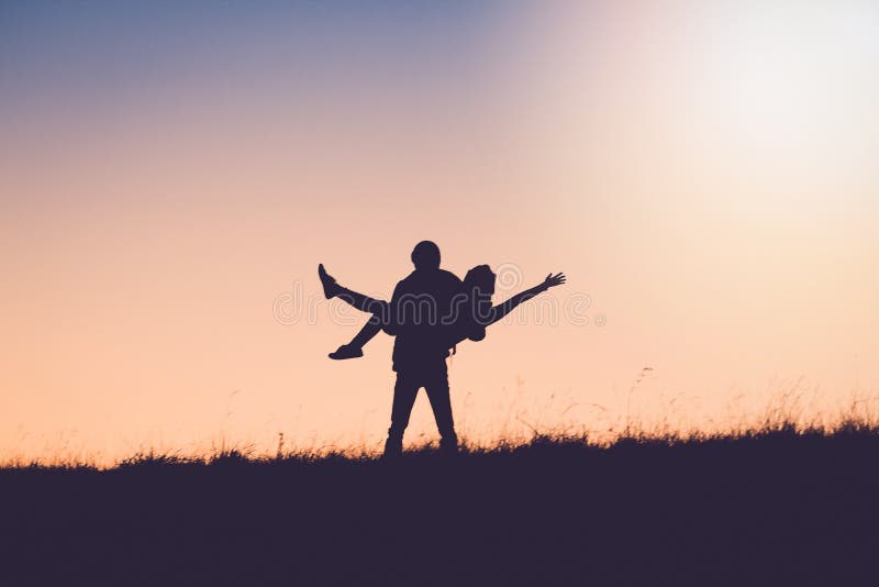 Silhouette of People Having Fun Stock Photo - Image of collection ...