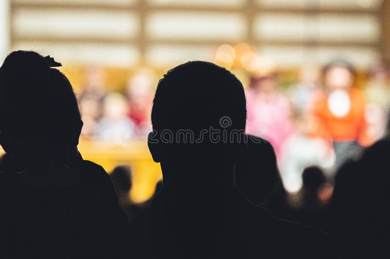 Of People Heads Watching a Performance at an Event Stock Photo - Image ...