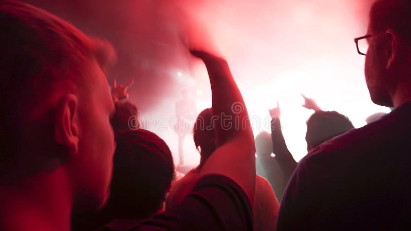 Silhouette People Rock Show Editorial Stock Image - Image of ...