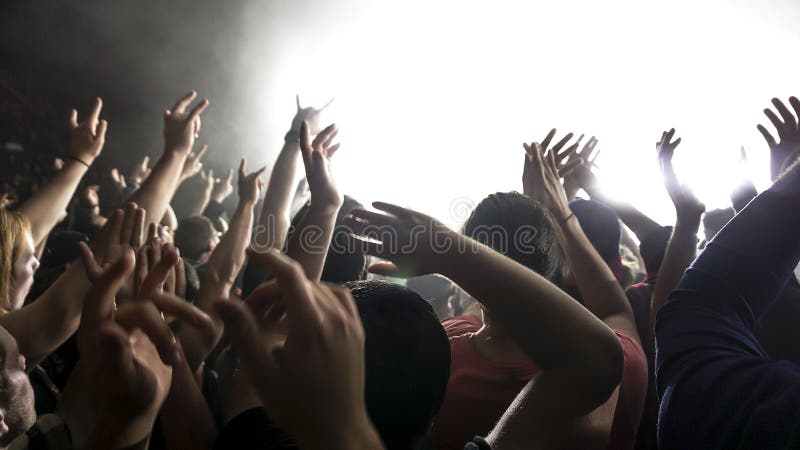 Silhouette People Rock Show Editorial Photo - Image of entertainment ...