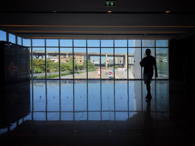 Walk stock photo. Image of passage, people, blue, indoor - 159058698